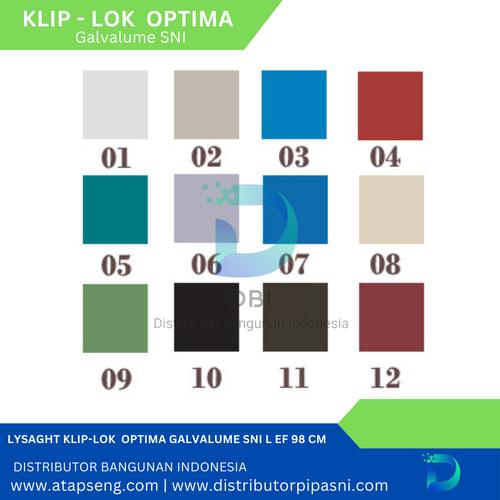 Jual Spandek Kliplok Optima Lysaght Bluescope Galvalume SNI 0.55 0.60 0 ...