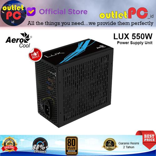Promo AEROCOOL PSU LUX 550W 550 POWER SUPPLY UNIT 80+ BRONZE Cicil 0% ...