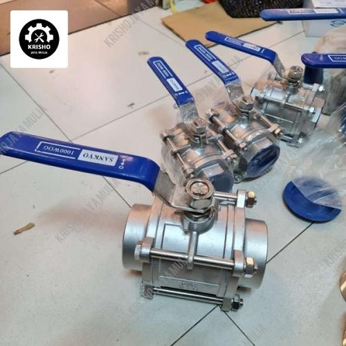Jual BALL VALVE Sankyo 3" inch 1000WOG type 3PC / Stop kran sankyo ...