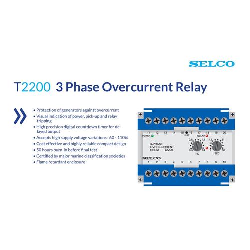 Jual Over Current Relay OCR 400/450V 5A SELCO T2200 Resetable Latching ...