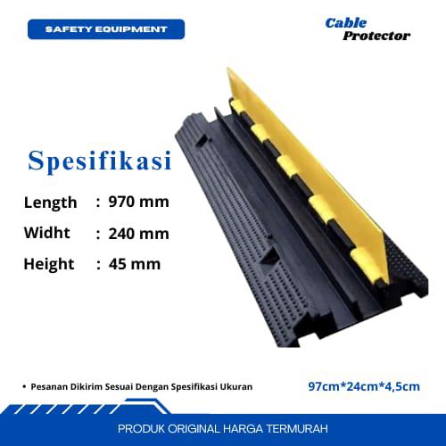 Jual Cable Ramp Protector Pelindung kabel 2 jalur 2line Indoor outdoor ...