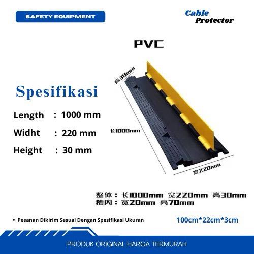 Jual Cable Ramp Protector Pelindung kabel 1 jalur line Indoor Outdoor 1line - RUBBER / BAGUS ...