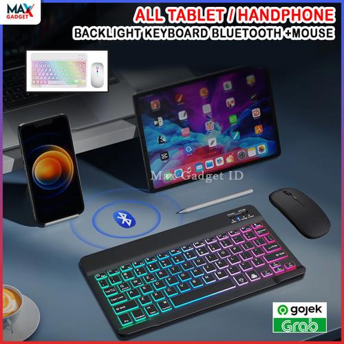 Jual Universal Keyboard Bluetooth RGB Backlit 10 Inch Lampu Led 7 ...