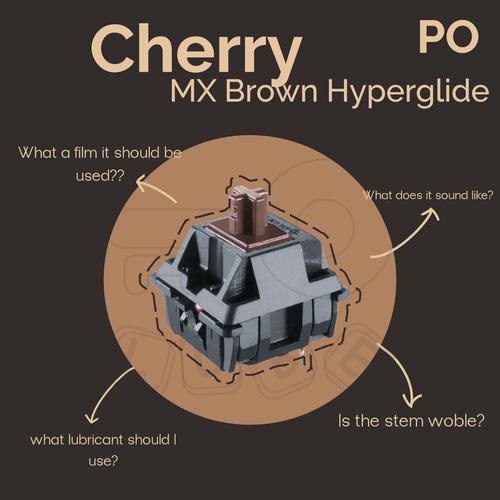 Jual LUBED Cherry MX Brown Hyperglide Switch Tactile with Krytox / Tribosys - +0.3mm Durock ...