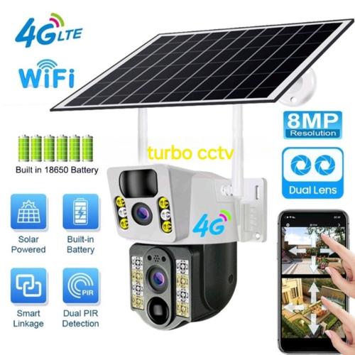 Jual New Cctv IP CAM Outdoor Panel surya 4K Kamera SIM CARD 4G PTZ ...