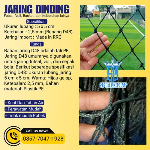 Jual jaring dinding futsal, jaring bakset, jaring voly, PE D48 - Kab ...
