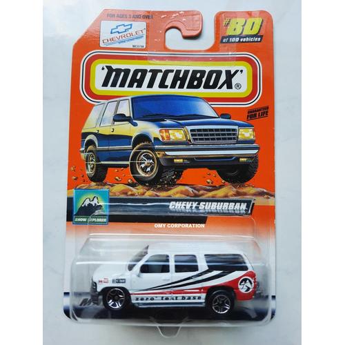 Jual Hotwheels Matchbox Chevy Suburban putih tampo zero test base ...