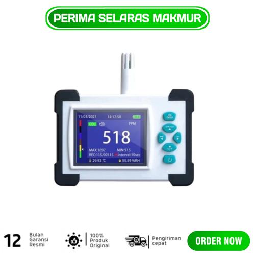 Jual NDIR Air Quality Monitor Data Logger CO2 Carbon Dioxide TVOC HCHO PM2.5 PM10 PM1 7in1 ...