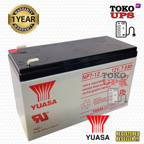 Jual YUASA BATTERY AKI KERING UPS NP7-12 Yuasa 12V 7AH - Taiwan, Bubble+Kayu - Jakarta Pusat ...