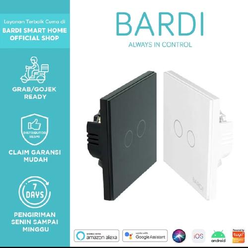 Jual BARDI Smart Home Wall Switch Touch 2 Gang EU Wifi Wireless IoT ...