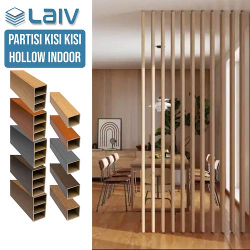 Promo LAIV Partisi Hollow Indoor PVC Sekat Ruangan WPC Wood Tiang Kisi ...