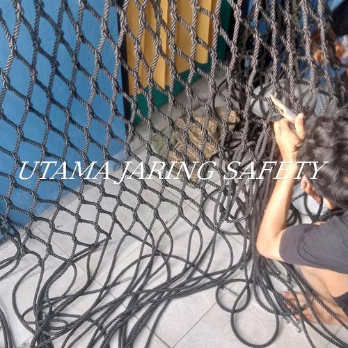 Jual jaring tali tambang PE 8mm jaring pengaman proyek - lubang 10cm ...