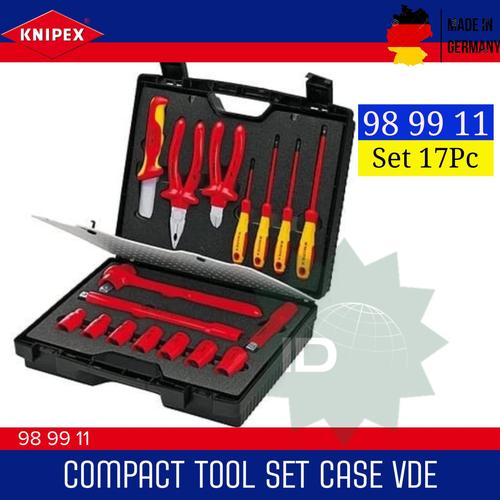 Jual Tool Kit VDE Tool Set 98 99 11 Knipex Compact Tool Case 17 Parts - Jakarta Barat - JAYA ...