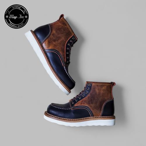 Jual Map Inc Moc Toe Boots Custom - Sepatu Boot Moc Toe Kulit Sapi Asli ...