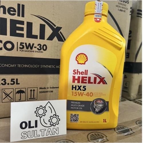 Jual Oli Mesin Mobil Matic Shel Shell Helix HX5 15w40 1 L Liter Engine ...