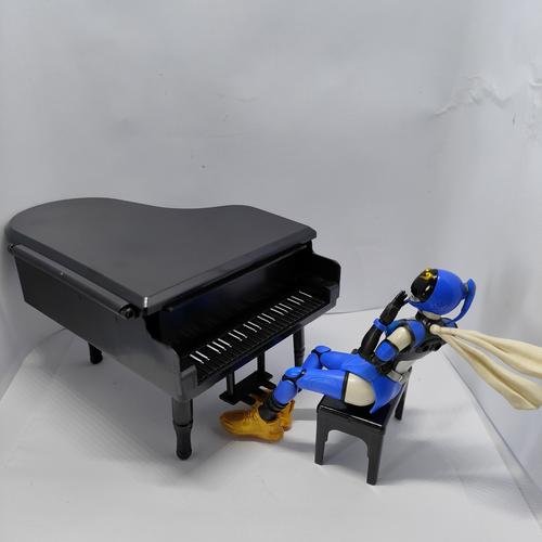 Jual skala 1/12 miniatur piano hitam dan kursi SHF Figma 6" barbie mini ...