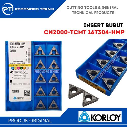 Jual Insert Bubut TCMT 16T304-HMP Merk Korloy Insert TCMT 16T304-HMP ...