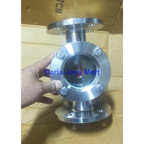 Jual Flange JIS10K SS 304 2" Inch DN50 Sight Glass Flow Indicator ...