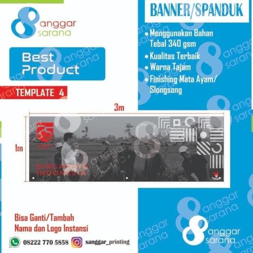Jual ready BANNER SPANDUK 17 AGUSTUS KEMERDEKAAN HUT RI KE 75 3X1 m ...
