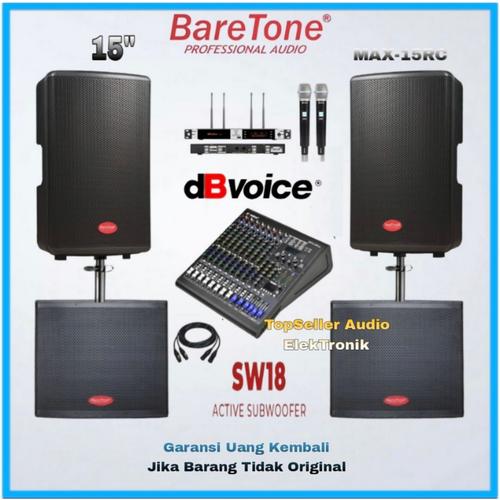 Jual Paket Sound System Outdoor / Ruangan Dll Speaker BareTone 15 Inch ...