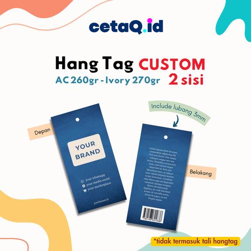 Jual Cetak Hangtag Custom desain 2 SISI | Hang tag label baju | Handtag ...
