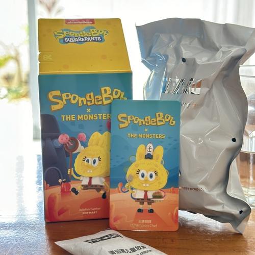 Jual Labubu Spongebob Jellyfish Catcher Champion Chef Original Pop Mart ...