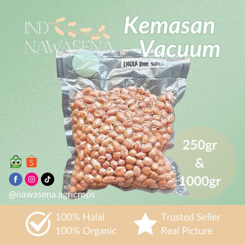 Promo Kacang Tanah Import India ukuran Besar 8mm 50/60 kemasan Vacuum ...