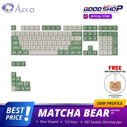 Promo Akko Matcha Bear OEM Profile Keycaps Set 122 keys - Jakarta Pusat ...
