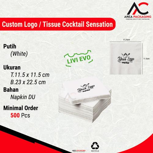 Jual TISSUE LIVI EVO SENSATION COCKTAIL NAPKIN - CUSTOM CETAK LOGO ...