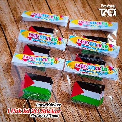 Jual Sticker Pipi PALESTINE / Tempelan Pipi Bendera PALESTINE ...