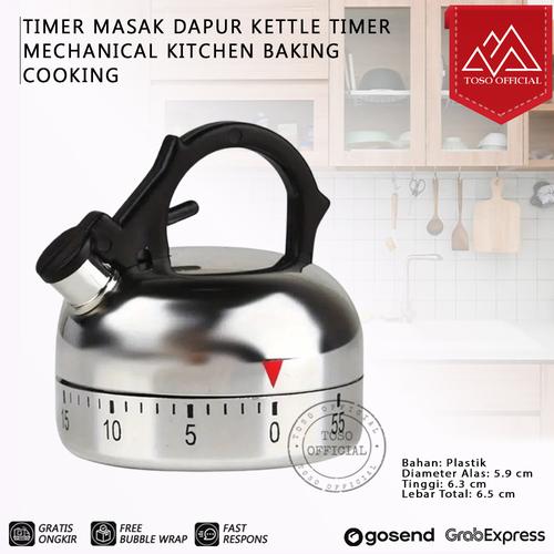 Promo Timer Masak Dapur Kettle Timer Mechanical Kitchen Baking Cooking ...