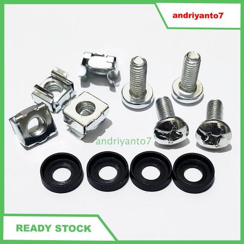 Jual M6 Cage Nut Rackmount Cagenut Baut Rak Server wallmount rack set ...