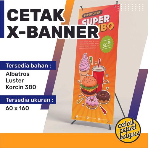 Jual (VISUAL SAJA) Cetak X Banner Ukuran 60 x 160 / 60x160 cm + Print ...