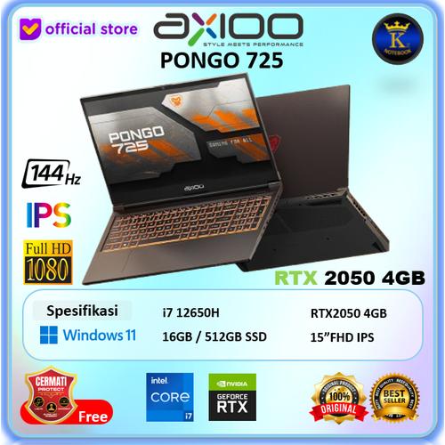 Promo Laptop Axioo Pongo 725 I7-12650H 16GB 512GB RTX2050 4GB 15.6"FHD ...