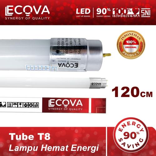 Jual Ecova Lampu TL LedTube T8 18W 120CM 9W 60CM Putih Kuning - Putih, 9W Set - Kota Tangerang ...