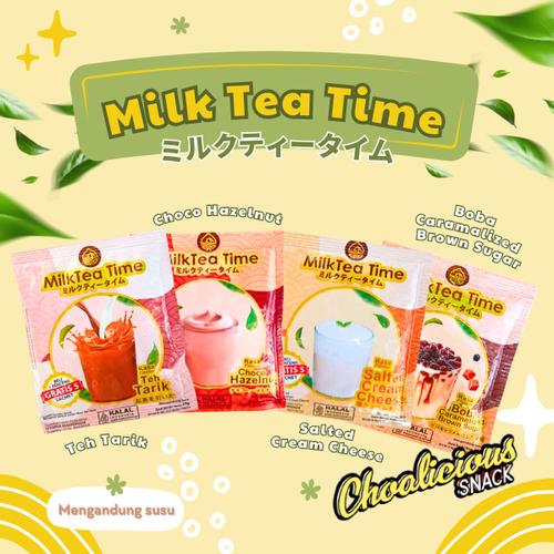 Jual MILKTEA TIME Minuman Bubuk Instan Rasa Teh Tarik / Choco Hazelnut ...