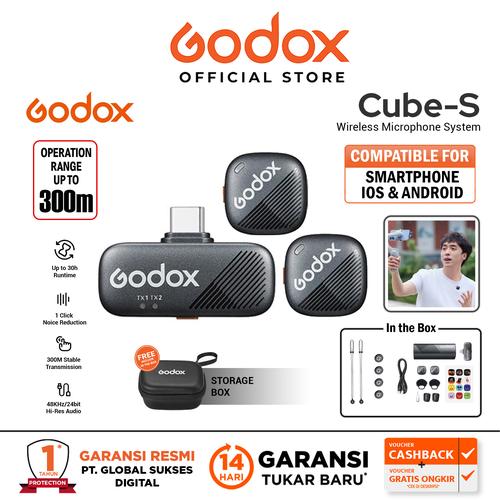 Promo Godox CUBE S Wireless Microphone CUBE-S Mic Wireless for ...