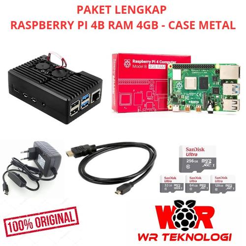 Jual Paket Lengkap Raspberry Pi 4B RAM 4GB SIAP PAKAI - Case Metal ...