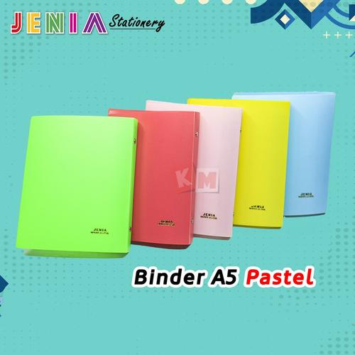 Jual Buku Binder Jenia A5 Pastel / Ring File Binder Note - Biru Muda ...