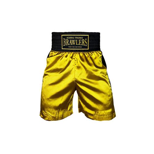 Jual Brawlers Classic Boxing Trunks Pro-Style Black Gold - S - Kota ...
