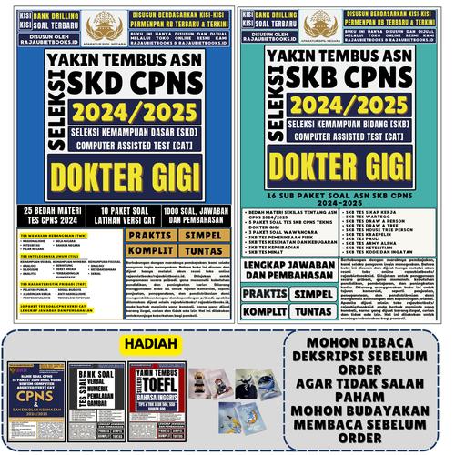 Promo BUKU YAKIN TEMBUS ASN CPNS CAT SKD & SKB CPNS DOKTER GIGI 2024-2025 TERBARU DAN TERLENGKAP ...