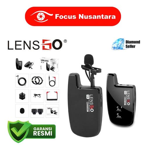 Promo LENSGO Wireles Microphone LWM-308C Single Lavalier Lapel System ...