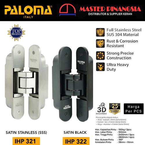 Jual PALOMA Engsel Tanam Invisible Concealed Hinge Pintu Max 100Kg/Pair ...