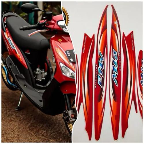 Jual Sticker Stiker Striping Full Set Mio Sporty 2007 Merah - Putih ...