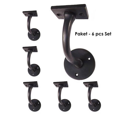 Jual 6 pcs Set - 3" Stair Rail Support / Brass Handrail Wall Bracket ...