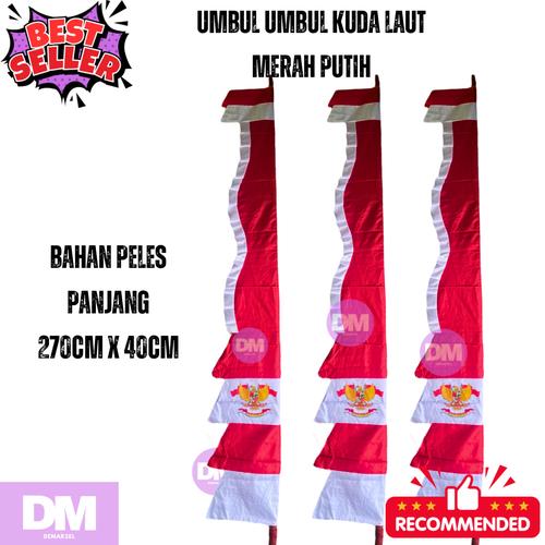 Jual Bendera umbul umbul kuda laut umbul umbul warna warni Merah putih - merah putih KDL - Kab ...