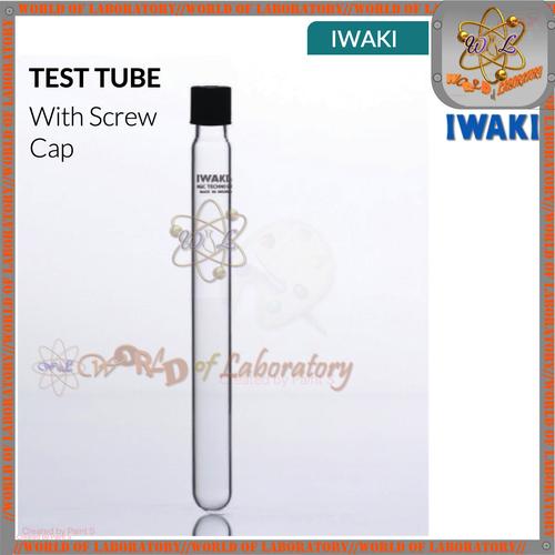 Jual IWAKI Test Tube with Screw & Cap, Variable Size 7 mL - 61 mL ...
