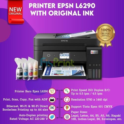 Jual Printer Epson L6290 L 6290 Print Scan Copy Fax Wi-Fi Duplex ADF ...