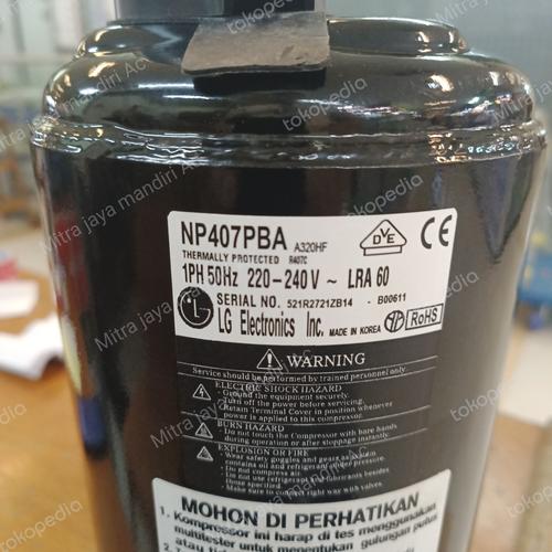 Jual Compressor LG 2,5PK NP407PBA 1phase R407c - Jakarta Barat - Mitra ...