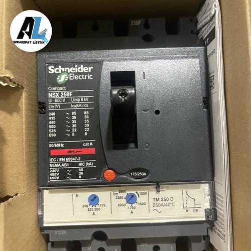 Jual MCCB NSX 250F 3P 200-250A SCHNEIDER LV431631 ORIGINAL SCHNEIDER ...